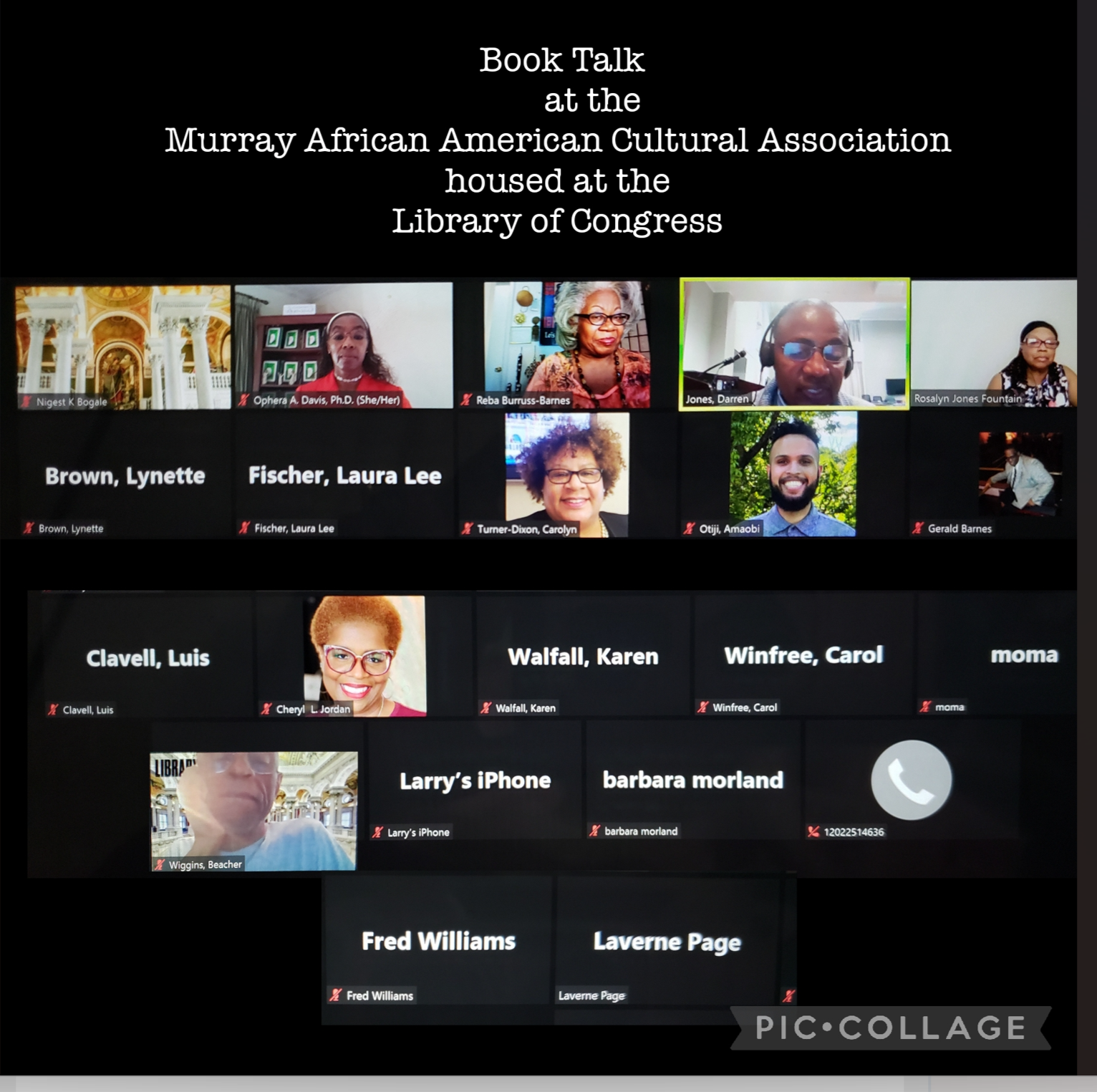 Book Talk at the Murray African American Cultural Association - Ophera ...