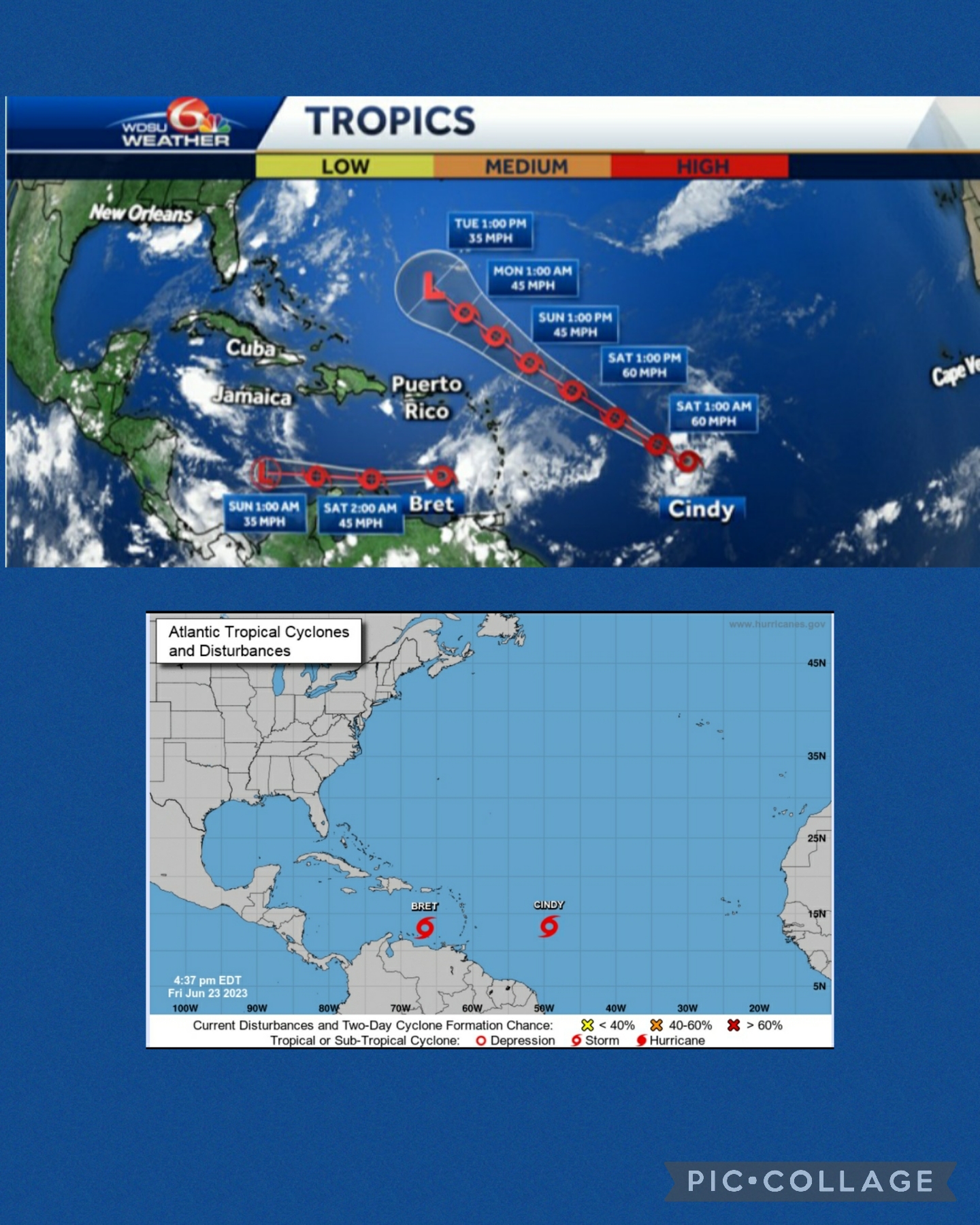 Two Tropical Storms (Bret and Cindy) Spinning in the Atlantic Make ...